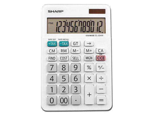 Sharp Calculators EL-334WB Business Calculator, White 4.0 - Newegg.com