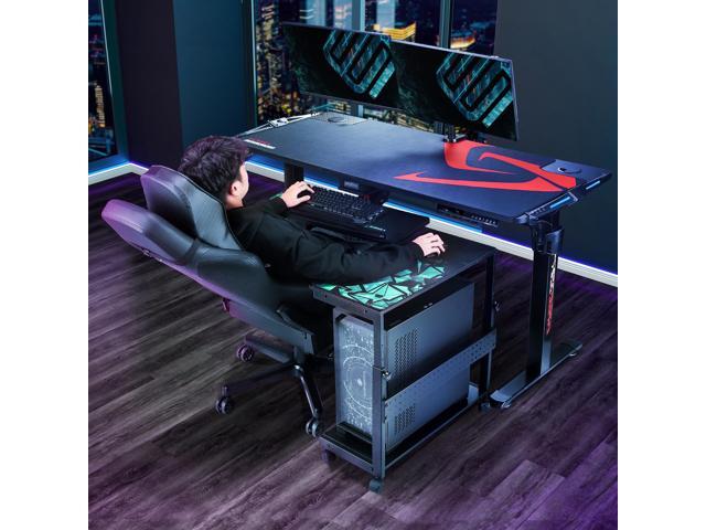 EUREKA ERGONOMIC Height Adjustable Computer Tower Stand, 2-Tier ATX ...