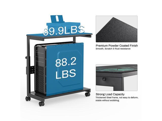 EUREKA ERGONOMIC Height Adjustable Computer Tower Stand, 2-Tier ATX ...