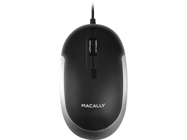 Macally USB Optical Quiet Click Mouse for Mac/PC in Black & Space Gray - Newegg.com
