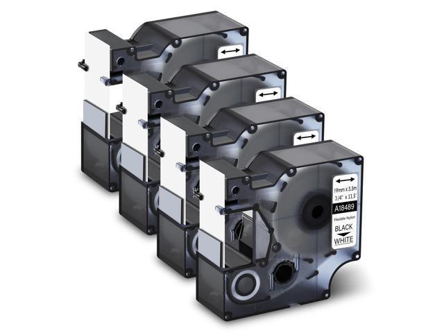 GREENCYCLE 4 Pack Compatible for Dymo Rhino IND 18488 Black on White 1/ ...