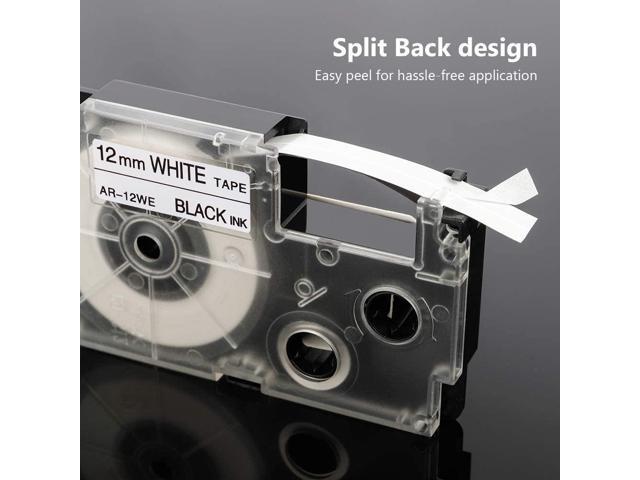 GREENCYCLE Compatible for Casio XR-12WE XR12WE XR-12WE2S 12mm Black on ...