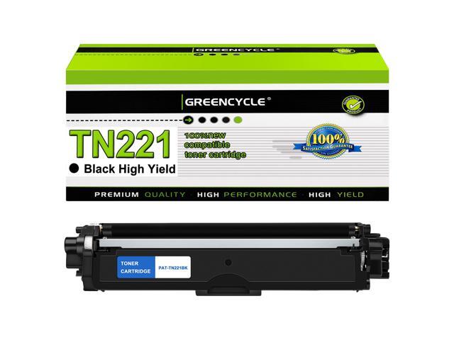 greencycle 1 Pack TN221 Compatible Black Toner Cartridge Replacement ...