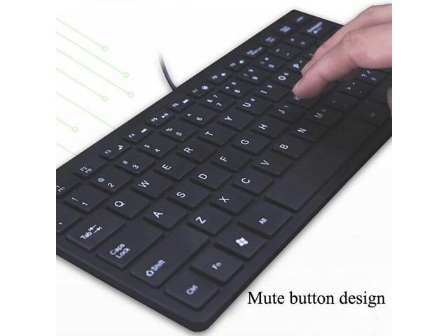 Professional Ultra-Thin USB Wired Mini Keyboard Super Slim Lightweight ...