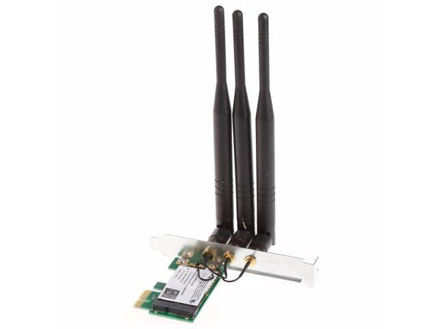 2.4/5GHz 300M Desktop PCI-E 1X Interface Wireless Network Card + 3 ...