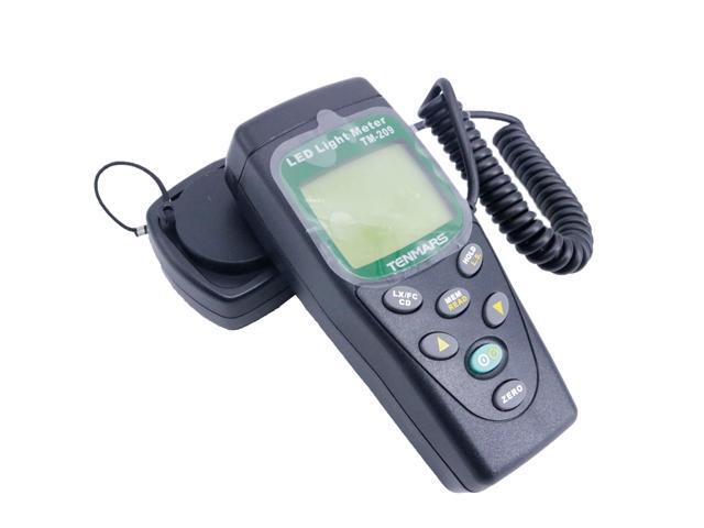 TENMARS TM-209 Digital LED Light Level Meter 400,000 Lux FC Measuring ...