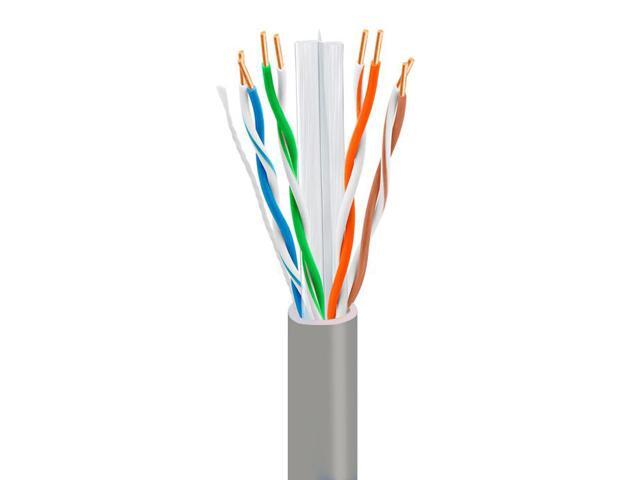 CAT6 Plenum (CMP) Cable, 1000FT | 23AWG 4Pair, Solid 550MHz Network Cable Unshielded Twisted ...