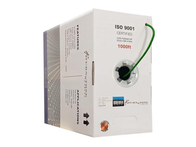 CAT6 Plenum (CMP) Cable, 100% Solid Bare Copper, 1000FT | 23AWG 4Pair ...