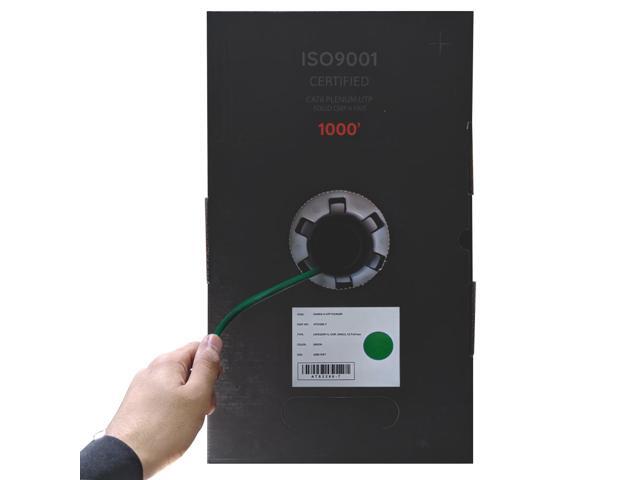ATS Cables Bulk Cat6 Plenum 1000ft 550 Mhz 23 AWG Cable Green - Newegg.com