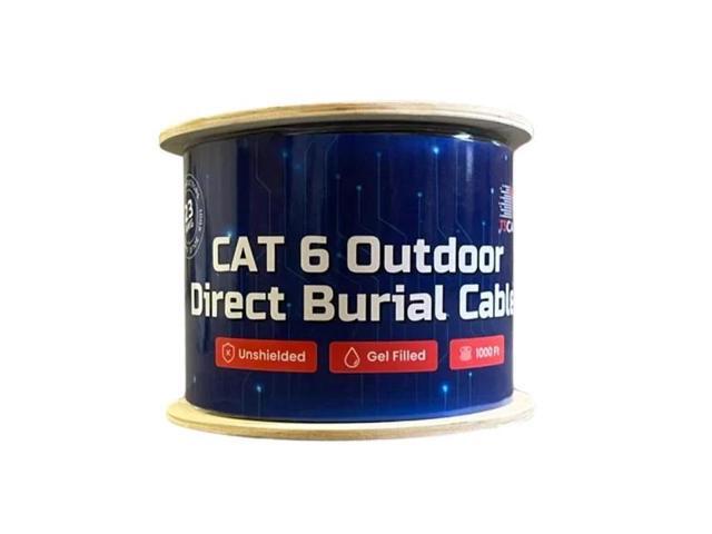 CAT6 Outdoor Pure Solid Copper 1000ft Water Blocking Gel Filled ...