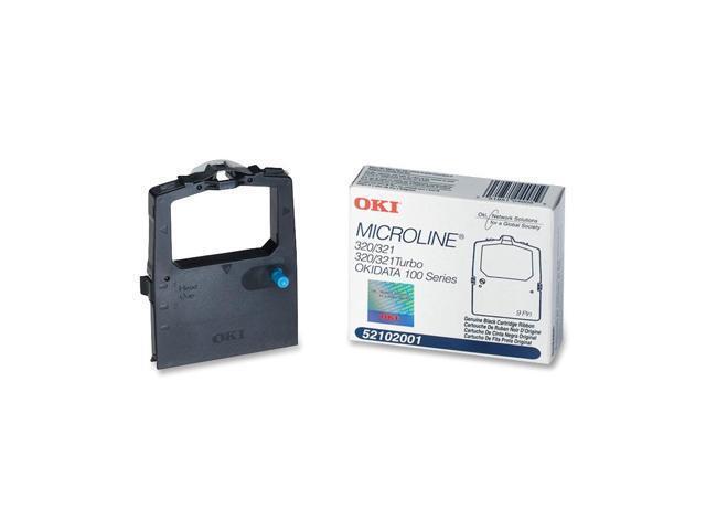 2 X Oki (52102001) OEM Black Ribbon - Microline 100 Series 320 320T 321 ...