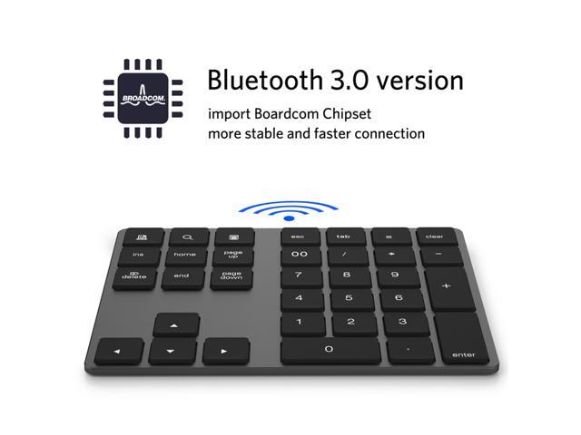 Mini Numeric Keyboard Wireless Bluetooth Keypad 34keys Calculator ...