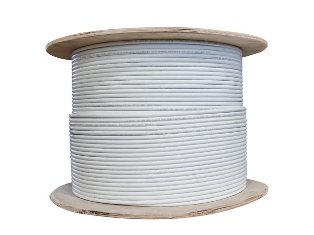 Plenum Shielded Cat6a Bulk White Ethernet Cable, Solid, CMP, 500 Mhz ...