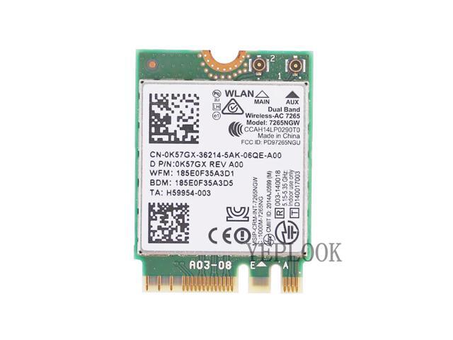 Wireless-AC 7265 7265NGW 7265AC Dual Band 2.4G/5GHz 802.11ac 2x2 ...