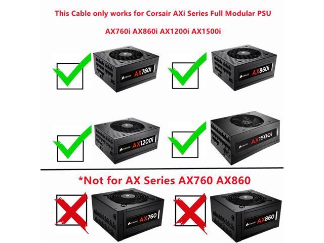 PCIe 6Pin to 3 SATA Straight SSD Power Supply Cable For Corsair AX760i ...