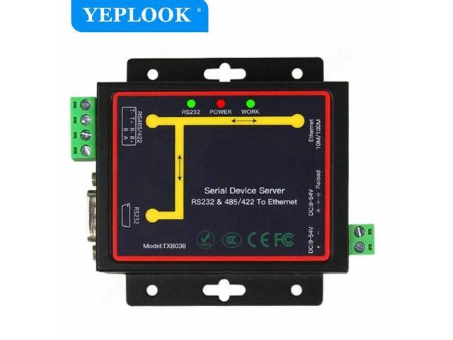 Ethernet Network Serial Port Converter RJ45 to RS232 RS485 RS422 Industrial Device Server ...