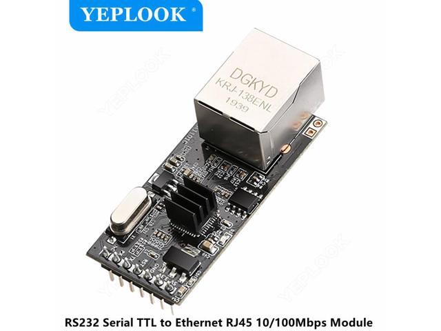 RS232 Serial TTL to Ethernet RJ45 10/100Mbps Module Support TCP/UDP ...