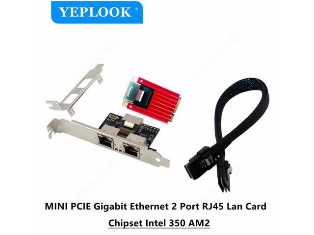 MINI PCIE 1G LAN Card Dual Port RJ45 Industrial Server 10/100/1000Mbps ...