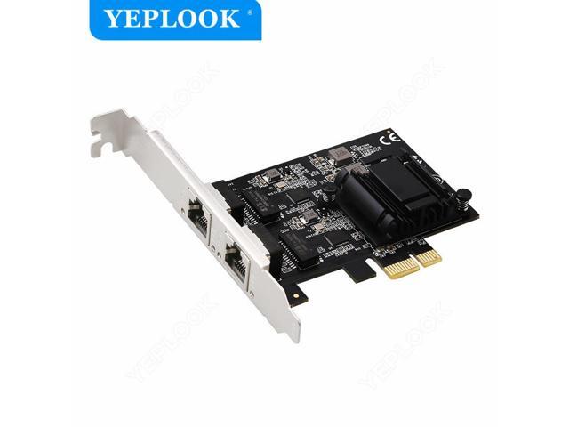 PCIe 1X 2.5G 2500Mbps Gigabit Ethernet Network Card 2 Port Electrical ...