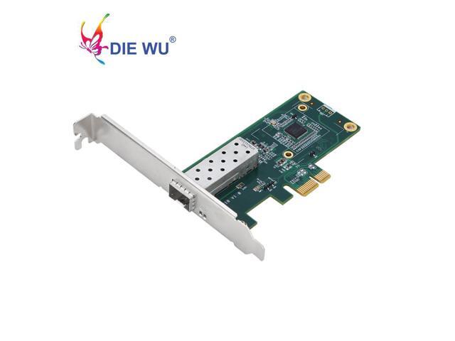 PCIe 1x SFP 10/100/1000Mbps Desktop Network Adapter Gigabit Fiber ...