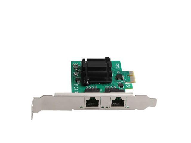 PCIe x1 Dual RJ45 Gigabit Network Card 10/100/1000Mbps Ethernet Lan Wired Adapter ROS Chipset ...