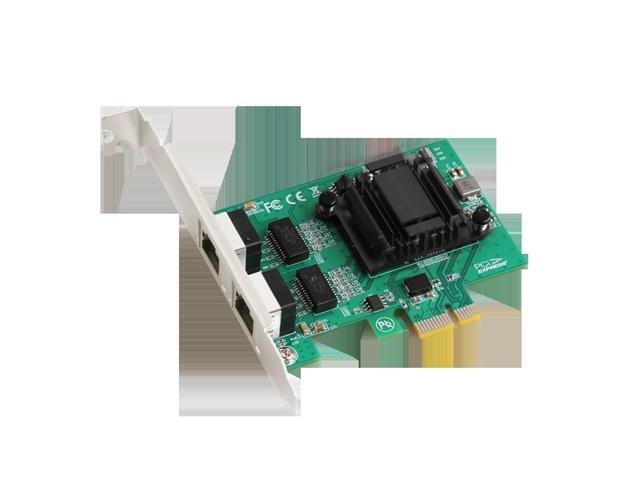 PCIe x1 Dual RJ45 Gigabit Network Card 10/100/1000Mbps Ethernet Lan Wired Adapter ROS Chipset ...
