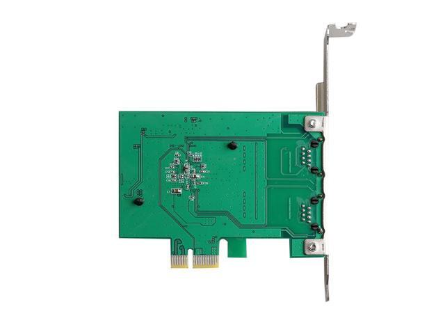 PCIe x1 Dual RJ45 Gigabit Network Card 10/100/1000Mbps Ethernet Lan Wired Adapter ROS Chipset ...