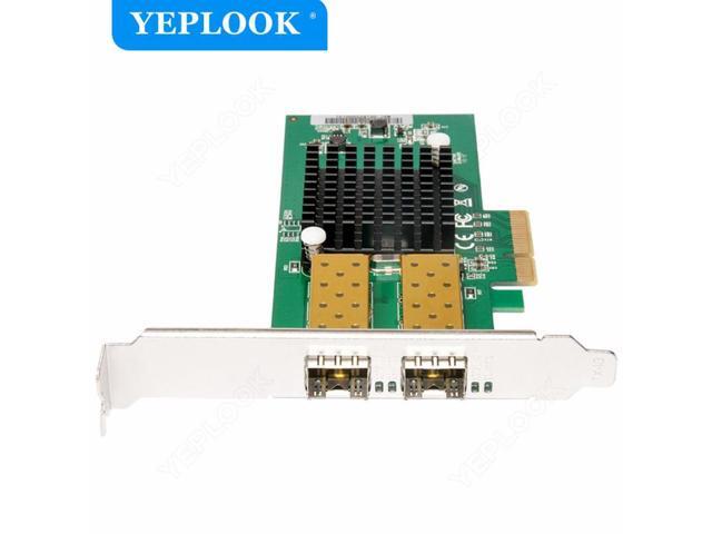 2 Port SFP Network Card PCIe 4X 1000Mbps 1G Fiber Optic Gigabit Ethernet Lan Adapter for Desktop ...