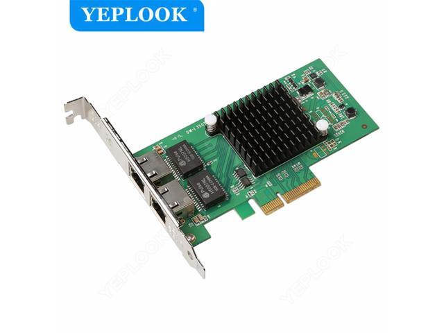 PCIe 4x Dual Port RJ45 10/100/1000Mbps Gigabit Ethernet Lan Card ...