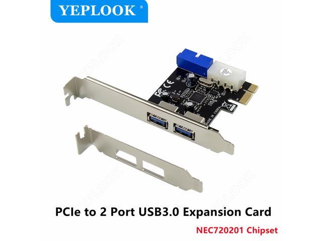PCIe to 2 Port USB3.0 with 19Pin/20Pin 4pin IDE Power Connector PCI-E ...