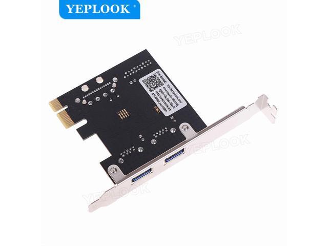 PCIe to USB3.0 External 2 Port USB3.0 PCI-E x1 Expansion Card Adapter ...