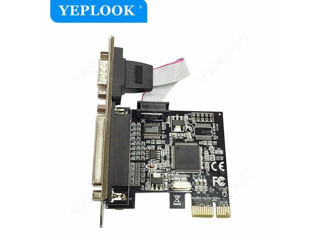 PCIe 1X to 1 Port DB9 RS232 Serial Port + 1 Port DB25 Parallel Port ...