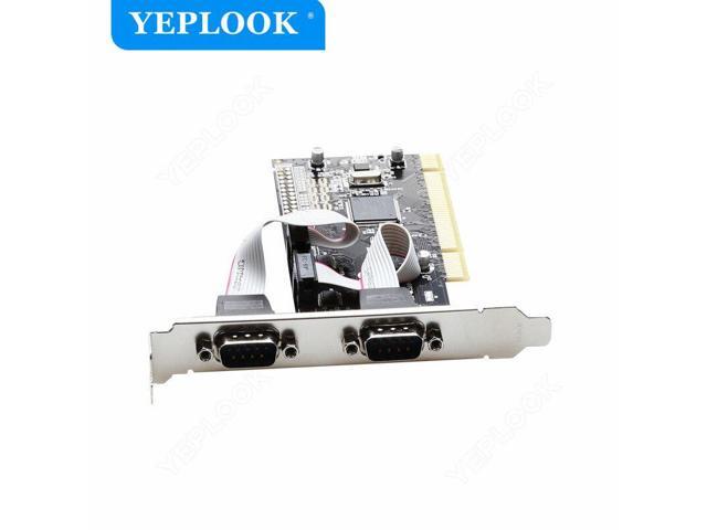 PCI to 2 Ports RS232 Serial Port COM DB9 9Pin Serial Card Expansion ...