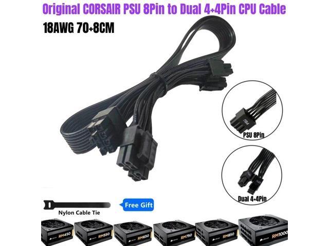 Original PSU 8Pin to 4+4Pin Dual CPU Power Cable for CORSAIR RM450 ...