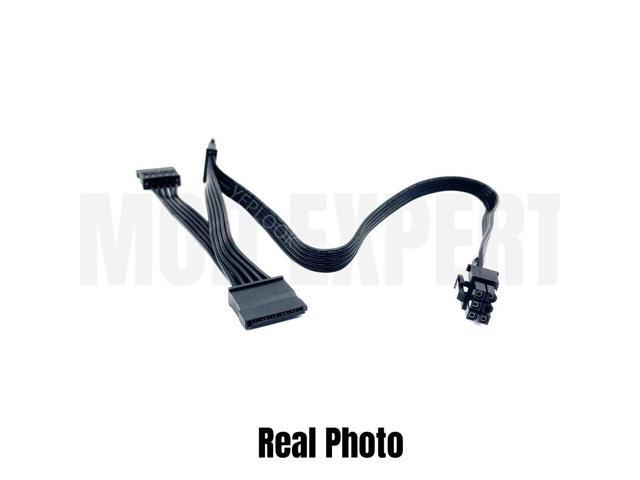 AX1600i 6Pin to 3x SATA Riser Card Hard Drive SSD HDD Power Cable 50+15 ...