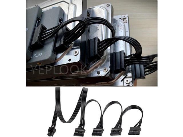 Original 6Pin to 4 SATA Straight HDD SSD Power Cable for CORSAIR RM450 ...