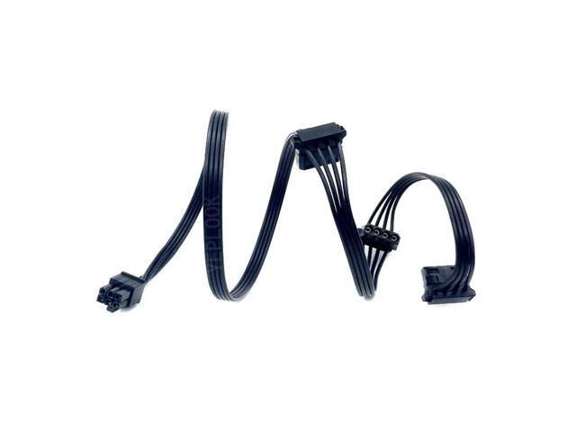 6Pin to 3 Molex 4Pin Angled IDE PATA Perif Fan Power Cable for CORSAIR ...