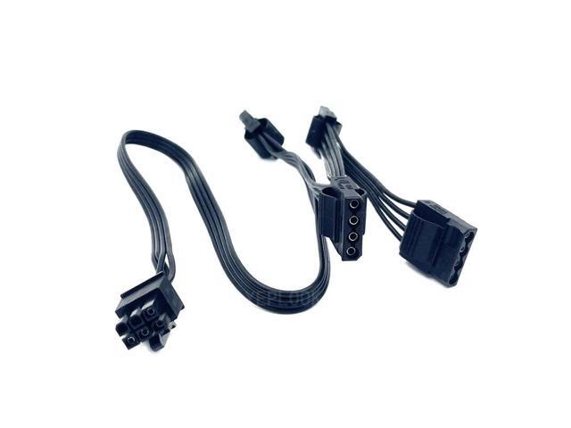 Original 6Pin to 4x Molex PATA IDE 4Pin Fan Optical Floppy Power Cable ...