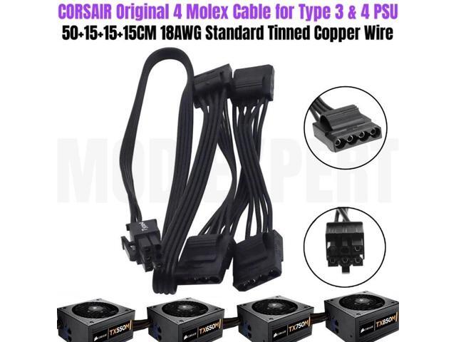 Original 6P to 4 Molex IDE 4Pin PATA Perif Fan Optical Floppy Drive HDD ...