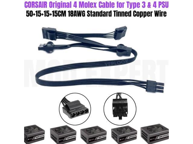 Original New 6Pin to 4 Molex IDE 4Pin PATA Perif Fan Cable for CORSAIR ...
