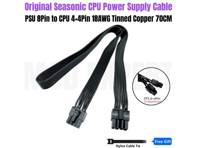 Original Seasonic CPU Power Cable 8Pin to 4+4Pin 70CM 18AWG for ...