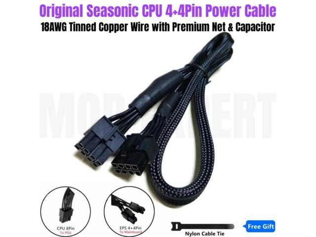 Original Seasonic CPU Modular Power Cable PSU 8Pin to 4+4Pin for ...