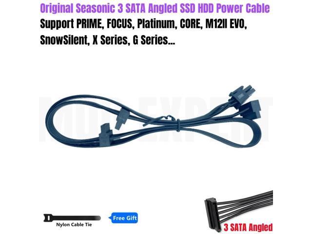Original Seasonic 3 SATA Angled HDD SSD Power Cable for FOCUS SGX-750, SGX-650, SGX-550, SGX-500 ...