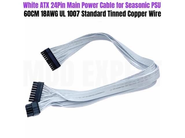 YEPLOOK 18+10Pin to 24Pin ATX White Motherboard Power Cable for ...