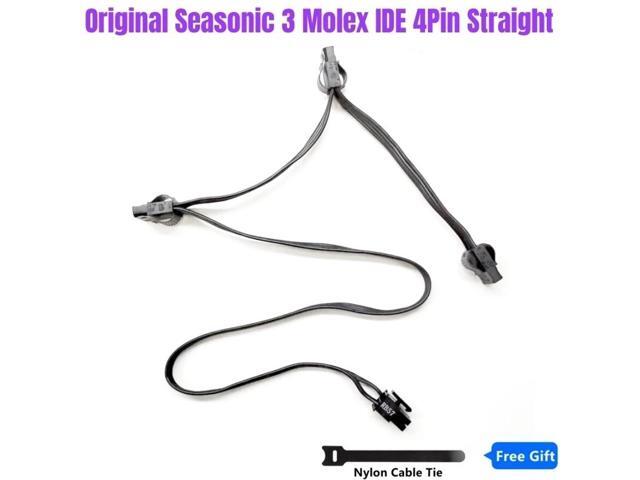 Original Seasonic 6Pin to 3 Port Molex IDE 4Pin Straight Power Cable ...