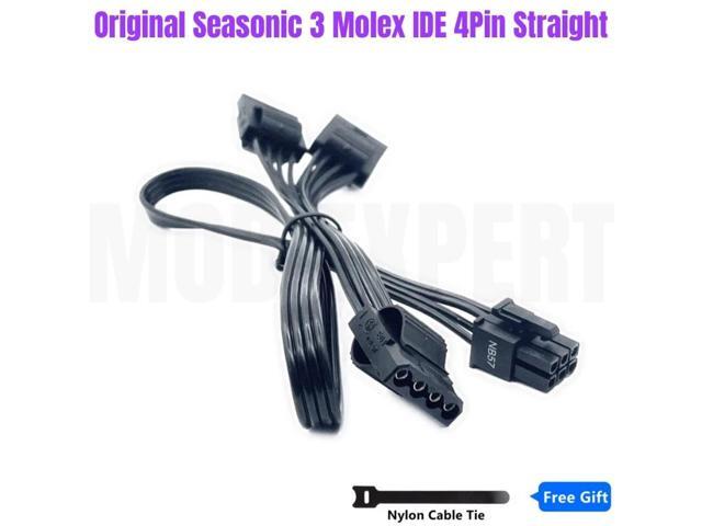 Original Seasonic 3 Molex IDE 4Pin Perif Modular Power Cable for ...