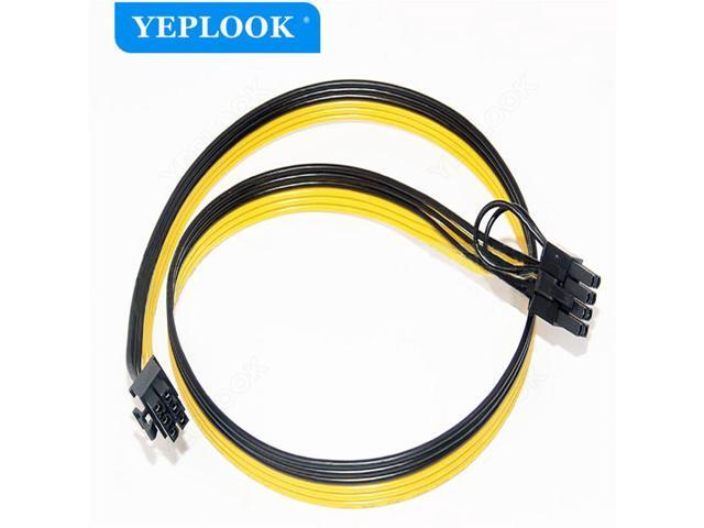 16AWG PCI-E 6Pin to 8Pin(2+6Pin) Male to Male GPU Graphic Card ...