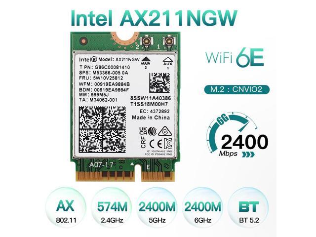 AX211NGW Wi-Fi 6E M.2 Key E CNVio 2 Dual Band 2.4Ghz/5Ghz Wireless ...