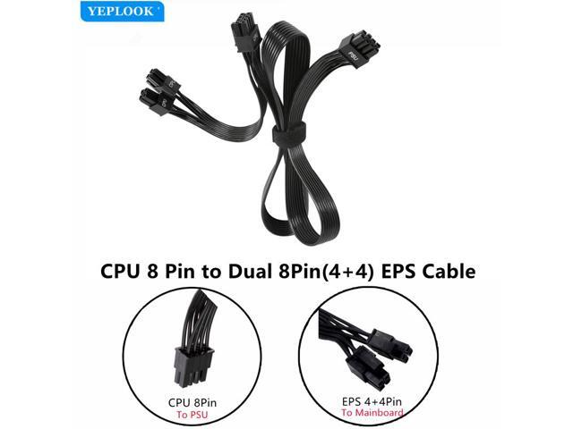 YEPLOOK Dual 8Pin 4+4Pin EPS/ATX12V Dual CPU Power Cable for Seasonic X ...