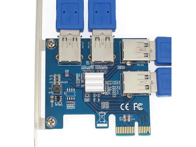 PCIE 1 TO 4 PCI Express 1X Slots PCI-E X1 To PCI-E X16 Graphic Card ...